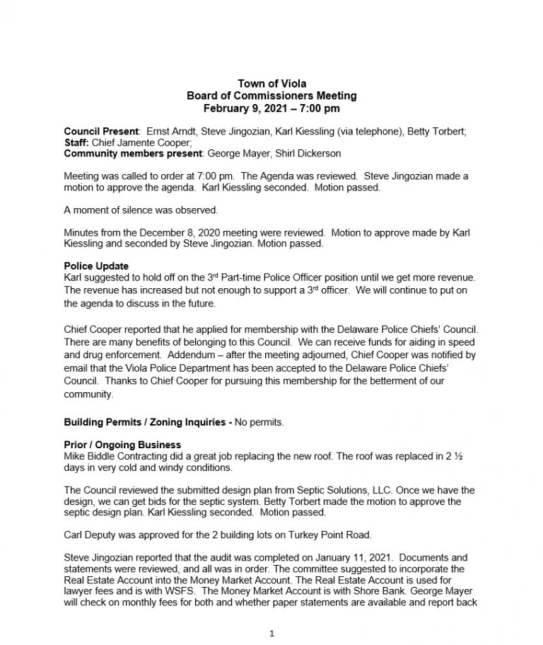 Events - Town of Viola DelawareTown of Viola Delaware | Kent County ...